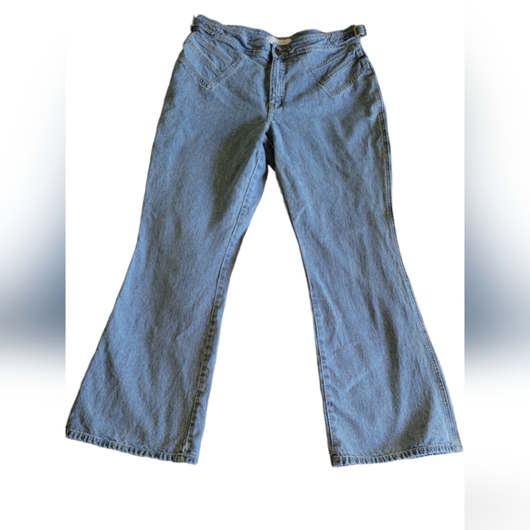 anti basicx | Jeans | Y2k Wide Leg Flare High Waisted Button Front ...